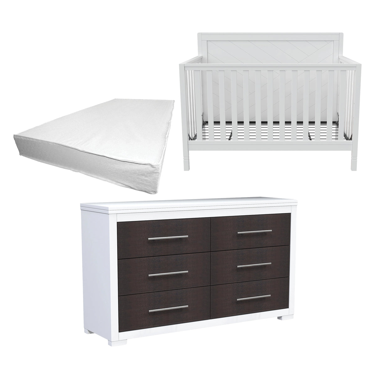 Lit convertible moderna, commode à 6 tiroirs barton, matelas boobeyeh ...