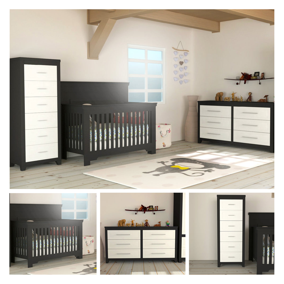 Trio Karlstad design - Trio collection emma - java et blanc – Bebelelo